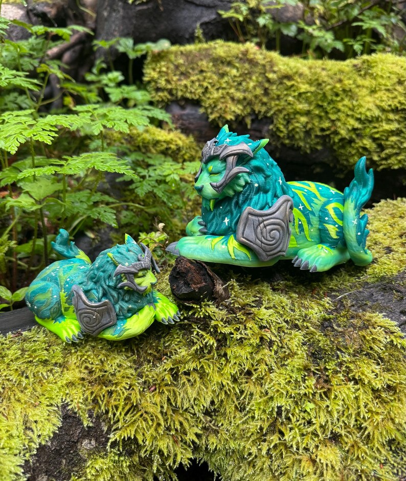 Small Green Ghost of the Pridemother Feral Druid 12cm 3D Printed Figure ...