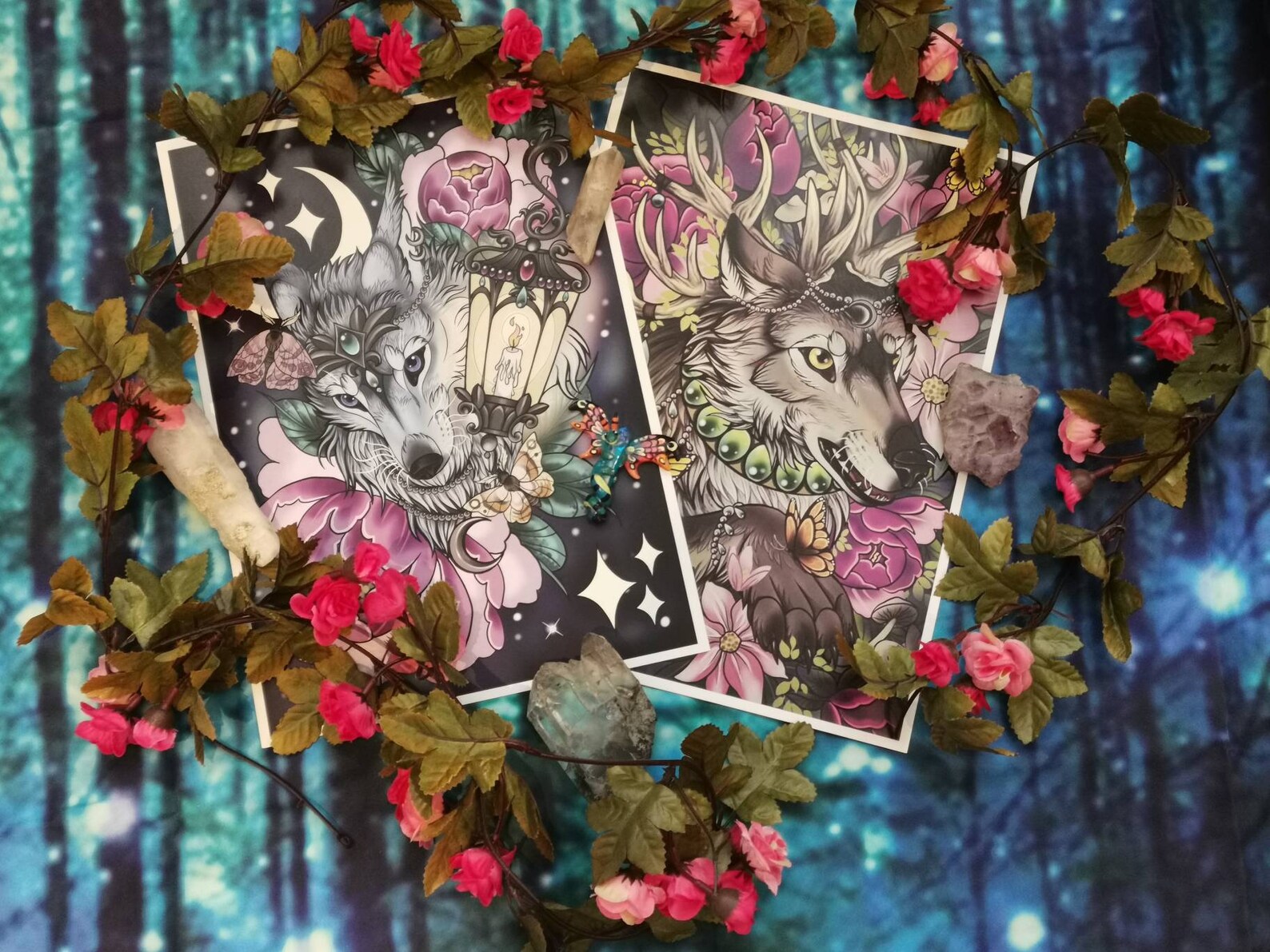 Forest Wolf God Art Print - Etsy