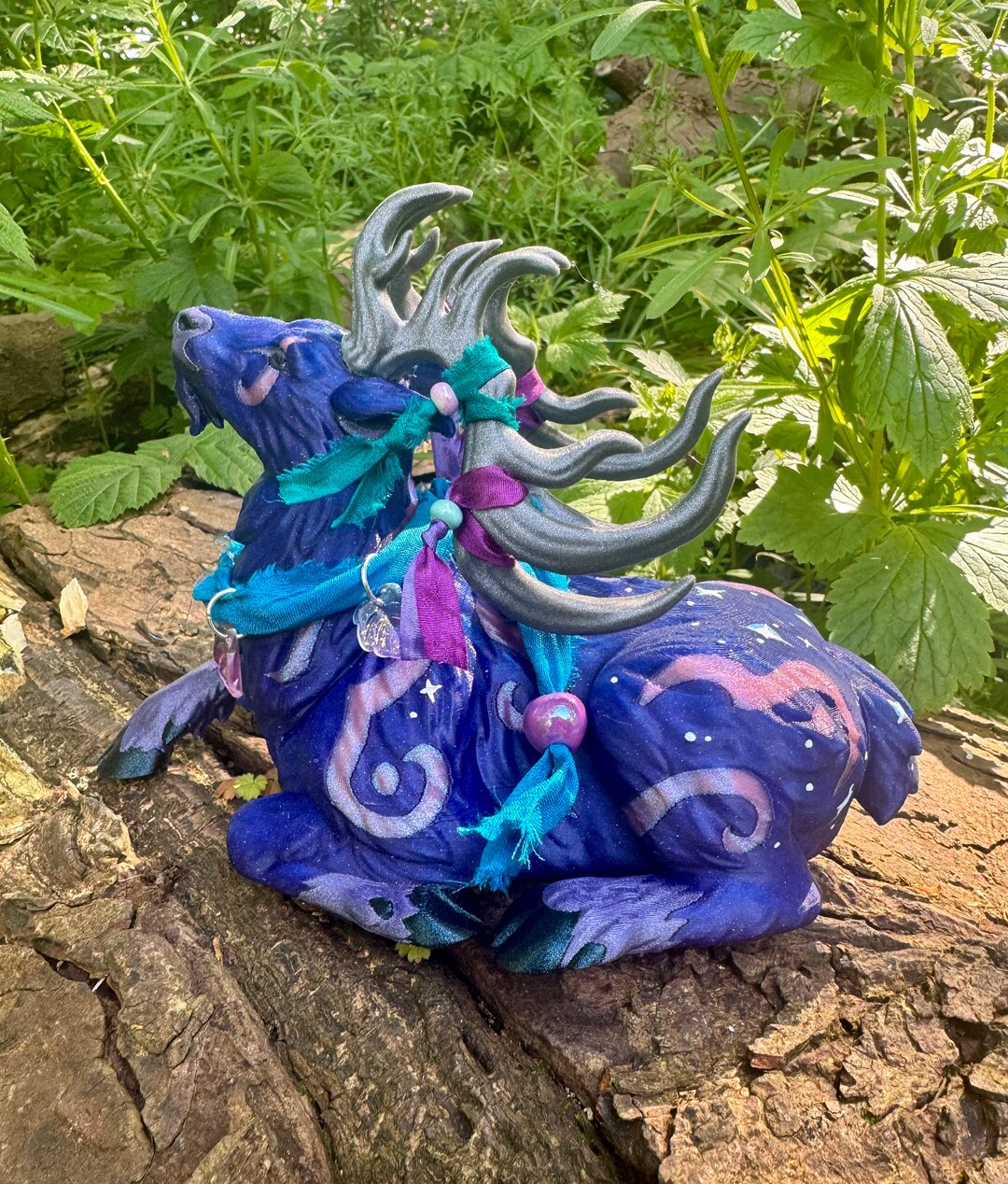 Night Elf Midnight Blue Druid Stag 3D Printed Figure 16cm - Etsy