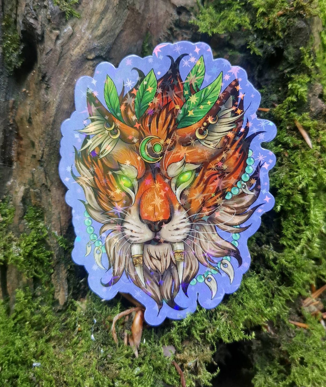 Orange Primal Stalker Druid Sticker 3 Glitter Laminate/weatherproof - Etsy