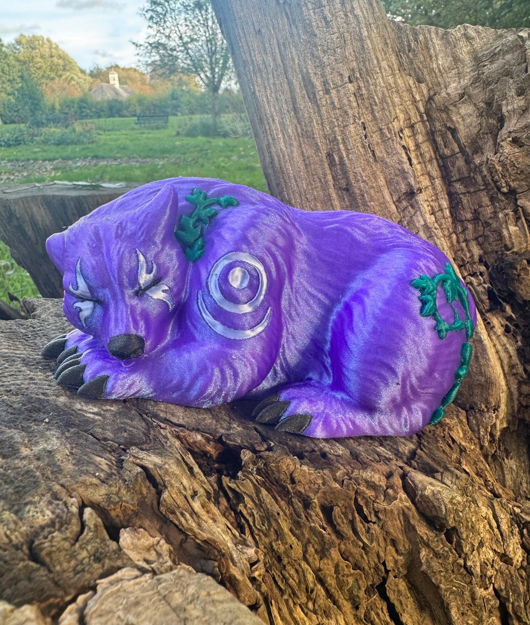 Sparkly Indigo Night Elf Druid Bear 3D Printed Figure 15cm X - Etsy