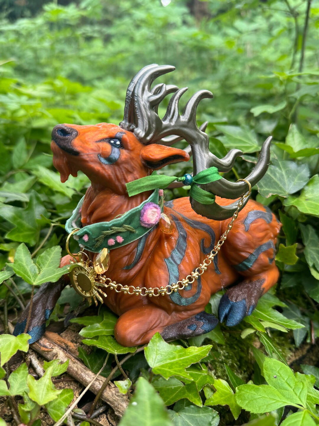 Forest Sun Guardian Druid Stag 3D Printed Figure 16cm - Etsy