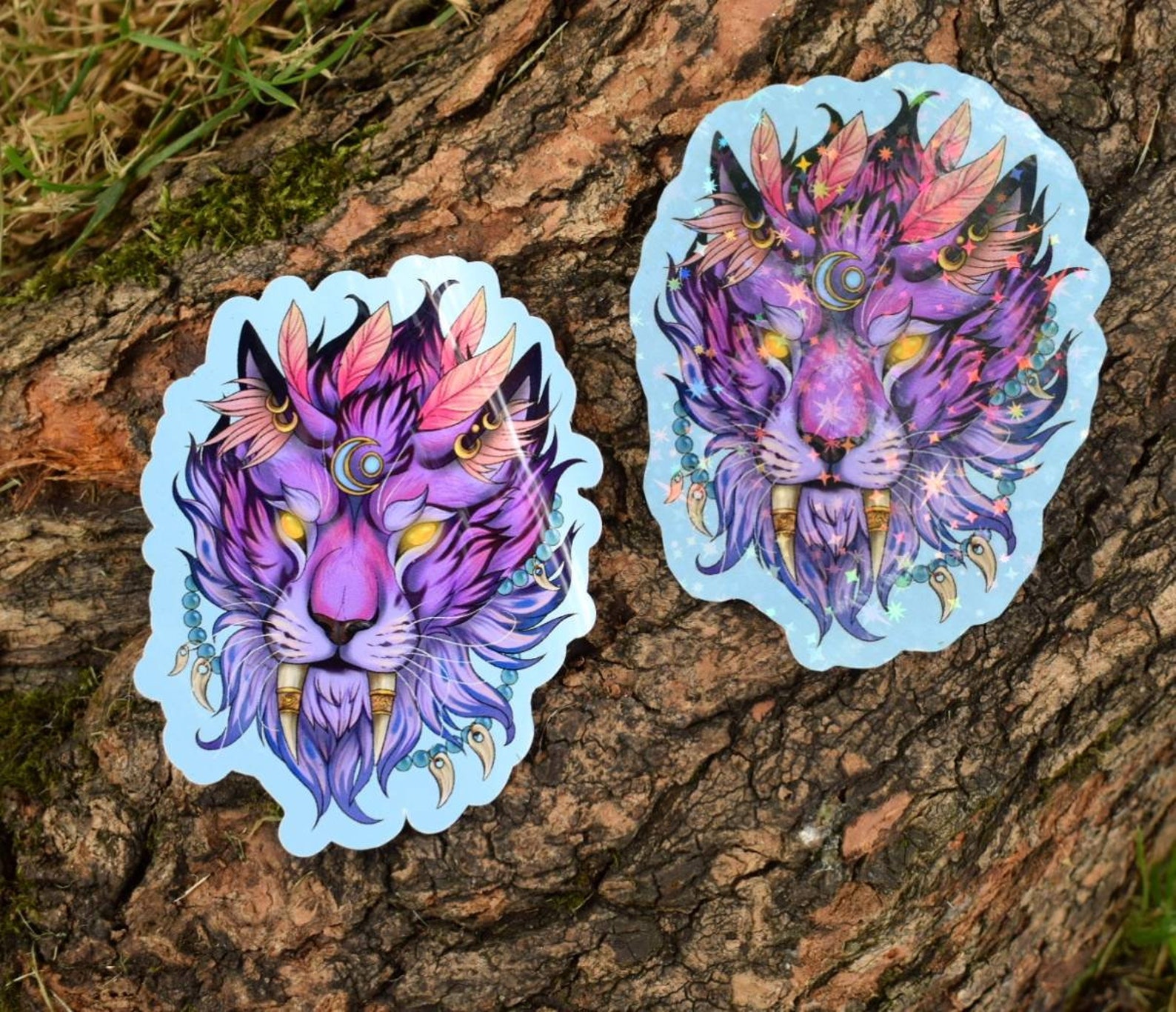 Purple Primal Stalker Druid Sticker 3 Glitter - Etsy Canada