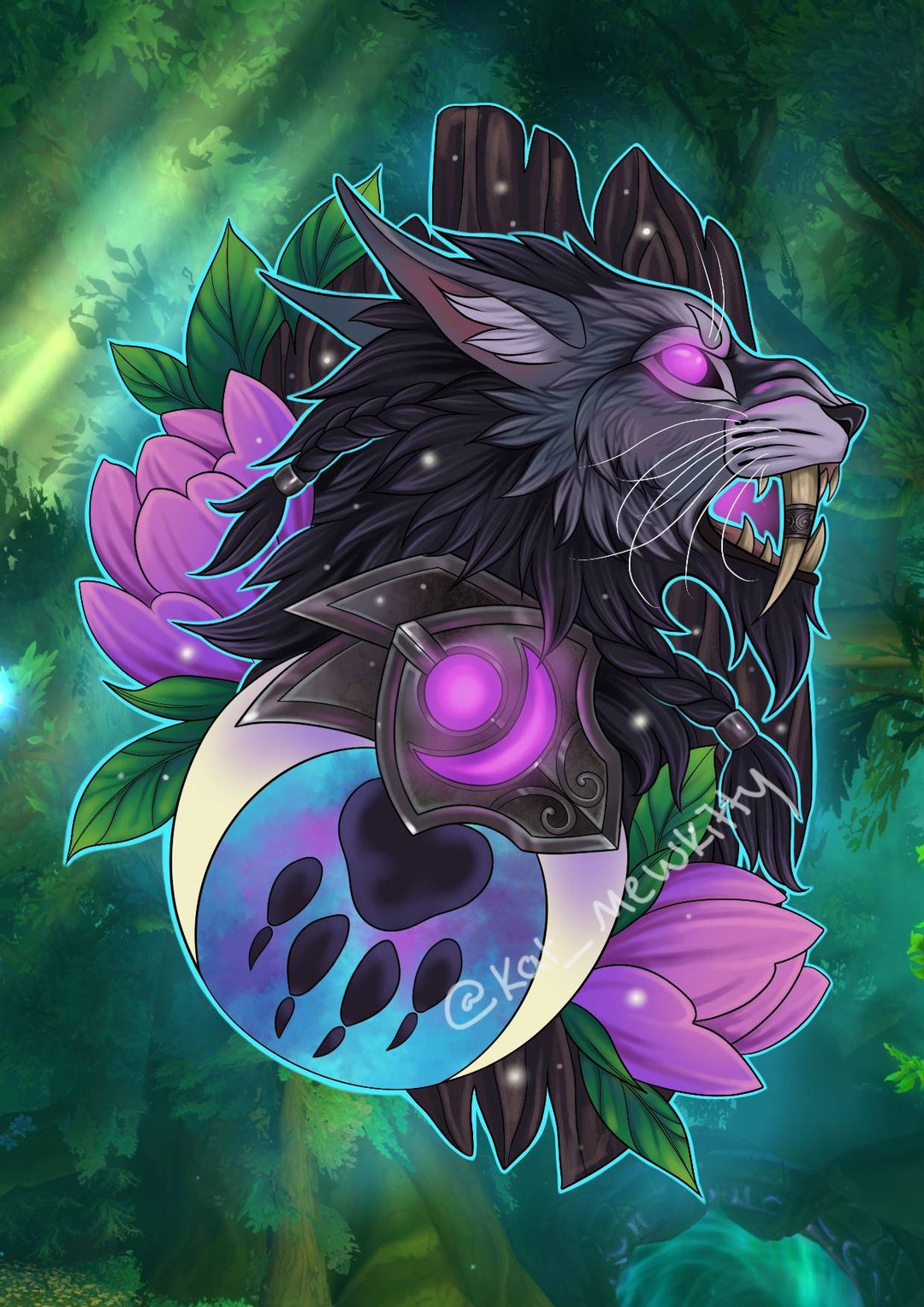 Fangs of Ashamane Art Print A5/A4 /A3 - Etsy