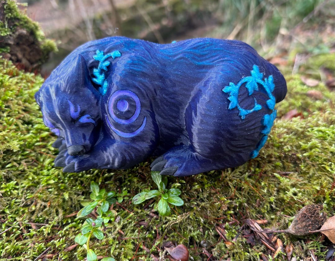 Dark Blue Night Elf Druid Bear 3D Printed Figure 15cm X 7cm - Etsy