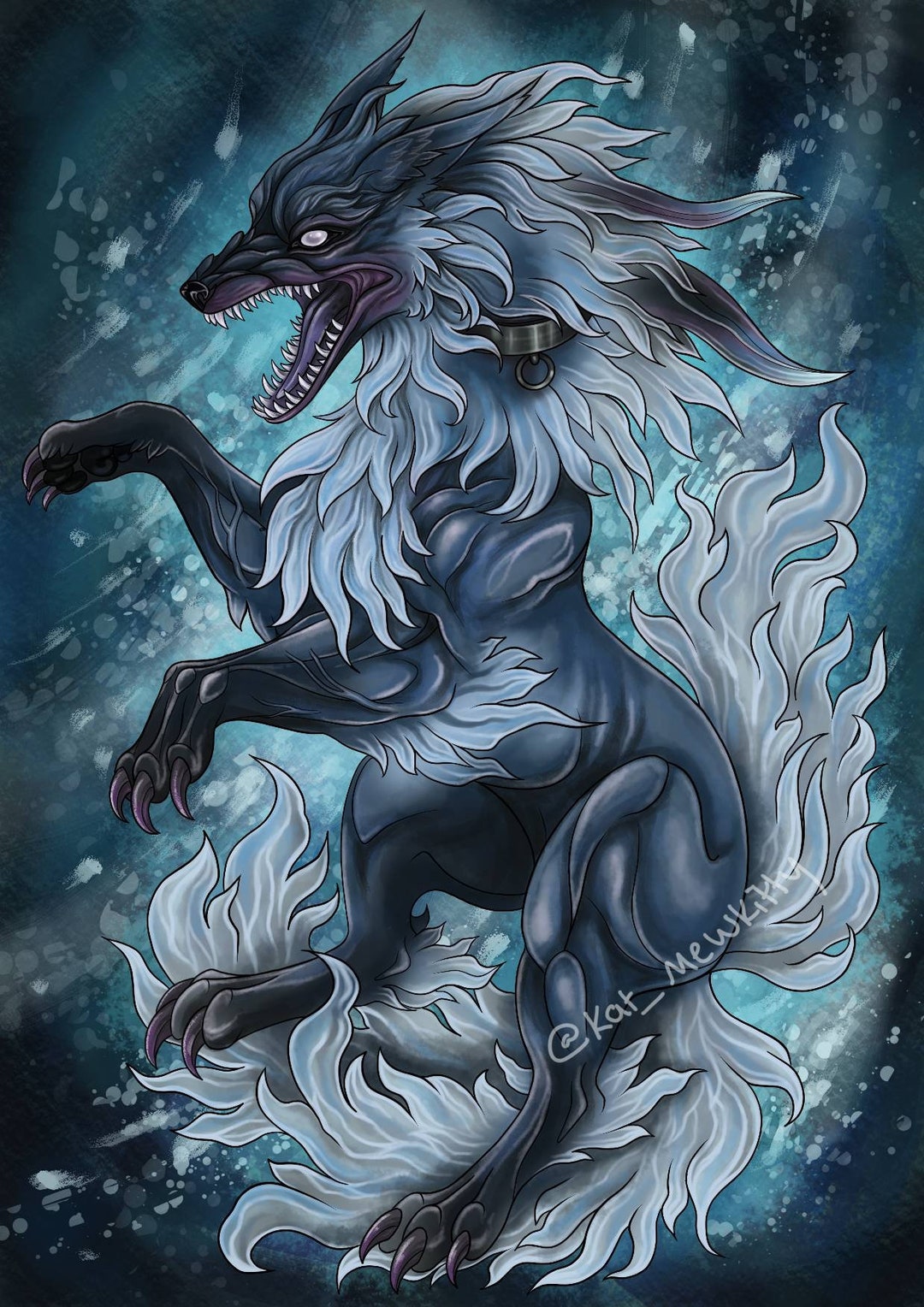 Final Fantasy FFXIV Fenrir A4/A5/A3 Print - Etsy
