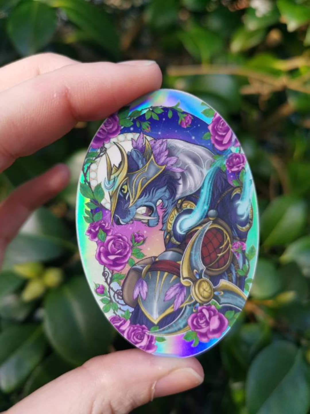Moonsaber Holographic Vinyl Sticker 7x5cm - Etsy
