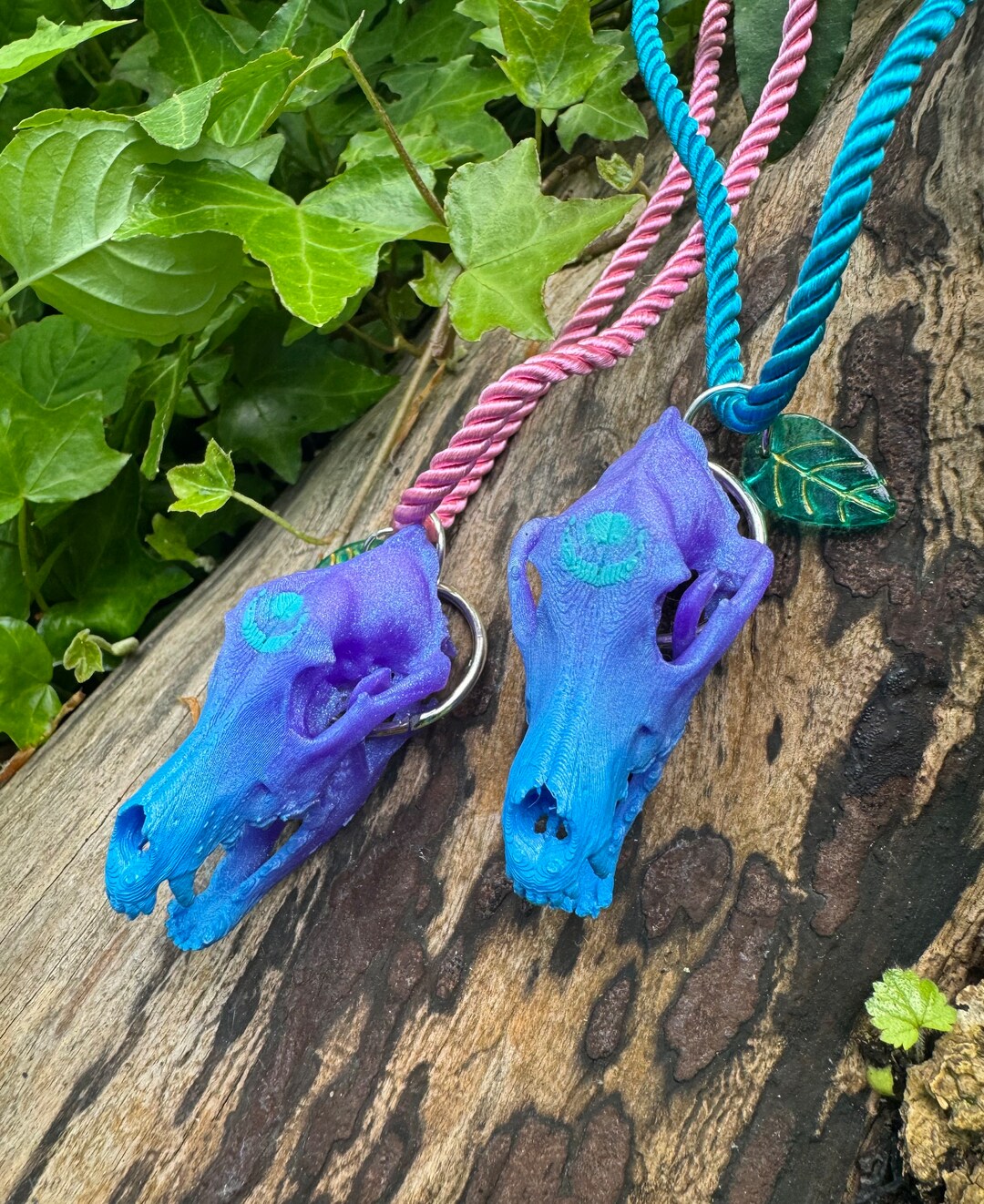 Wolf Druid Skull Moon Pendant 42cm - Etsy