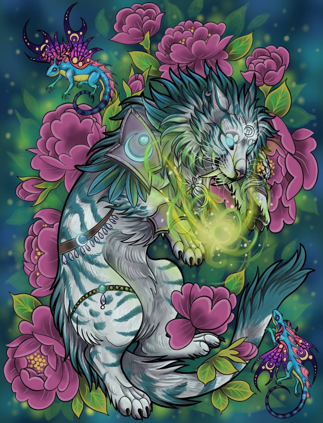 Primal Stalker Feral Druid Print 300gsm A3/A4 /A5 - Etsy