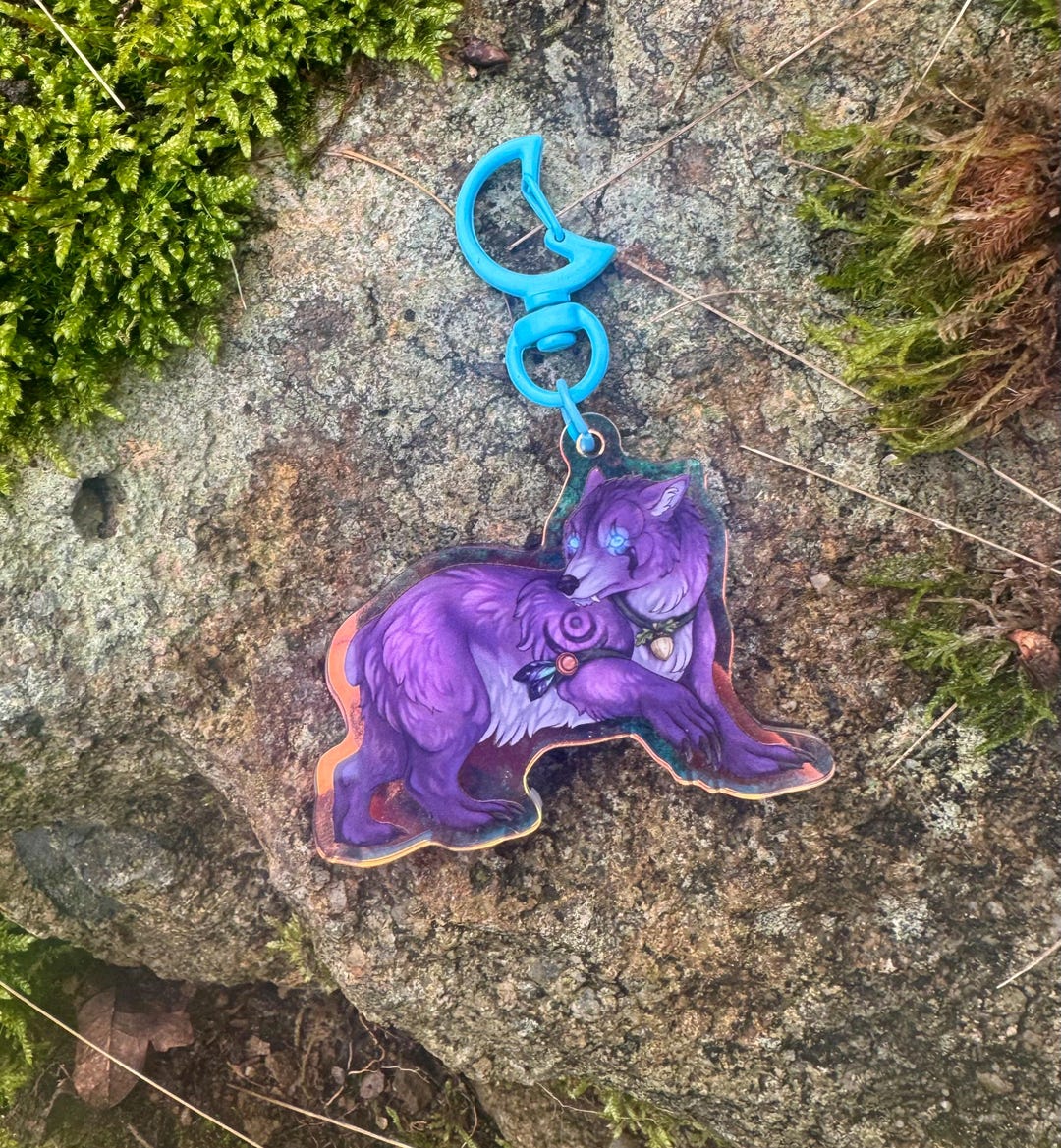 Night Elf Druid Guardian Bear 2.5" Glitter Acrylic Keyring - Etsy
