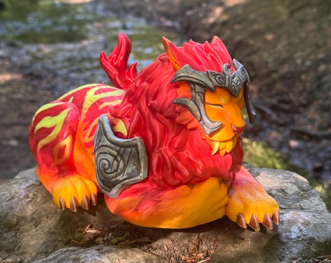 Red Ghost of the Pridemother Feral Druid XL 24cm 3D Printed Figure - Etsy