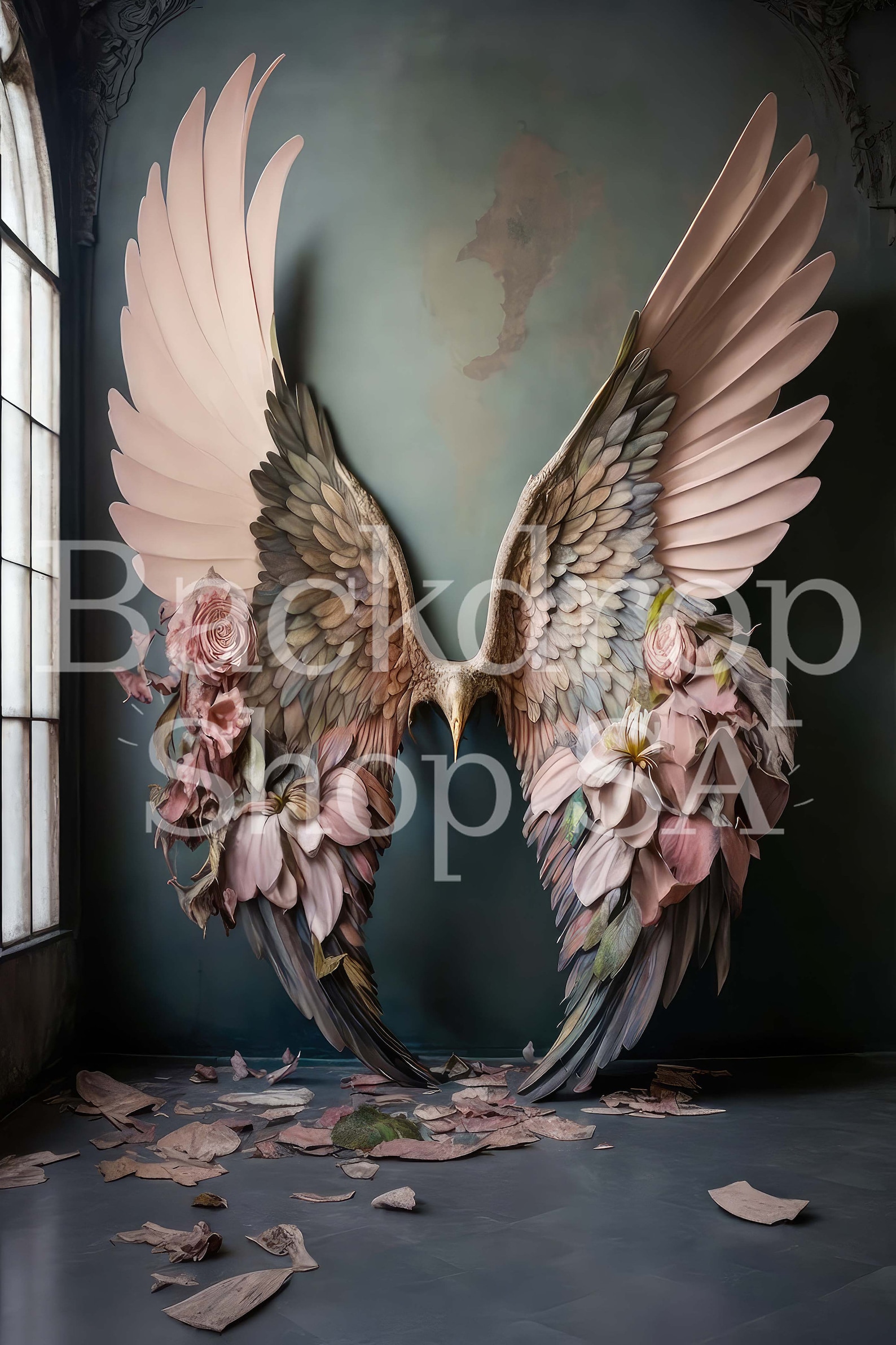 Angelique Soft Wings Digital Background - 4 BUNDLE - Etsy