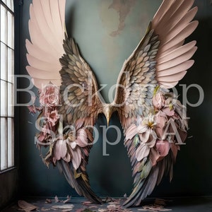 Angelique Soft Wings Digital Background - 4 BUNDLE - Etsy