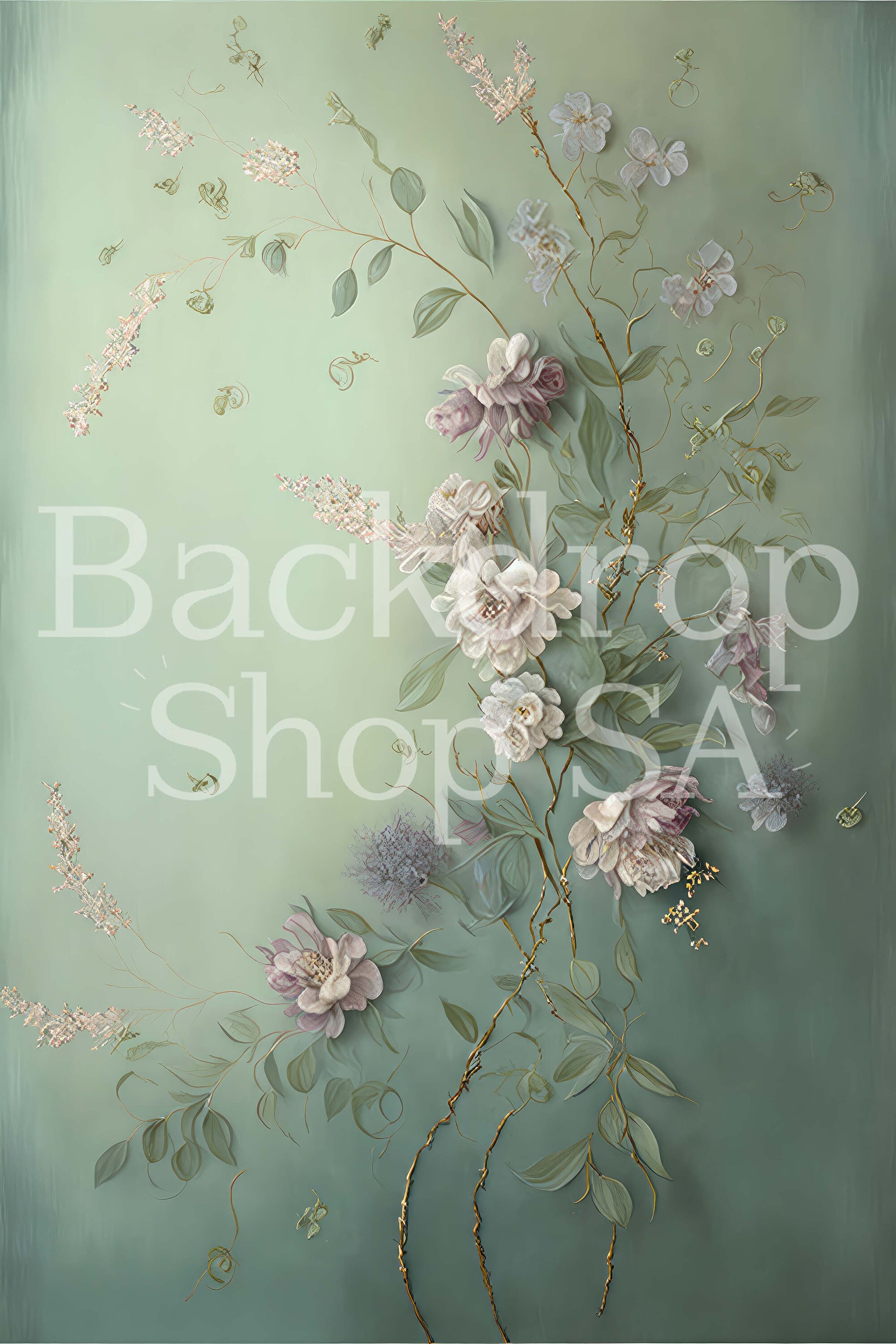 Turquoise Floral Digital Background - 4 BUNDLE - Etsy