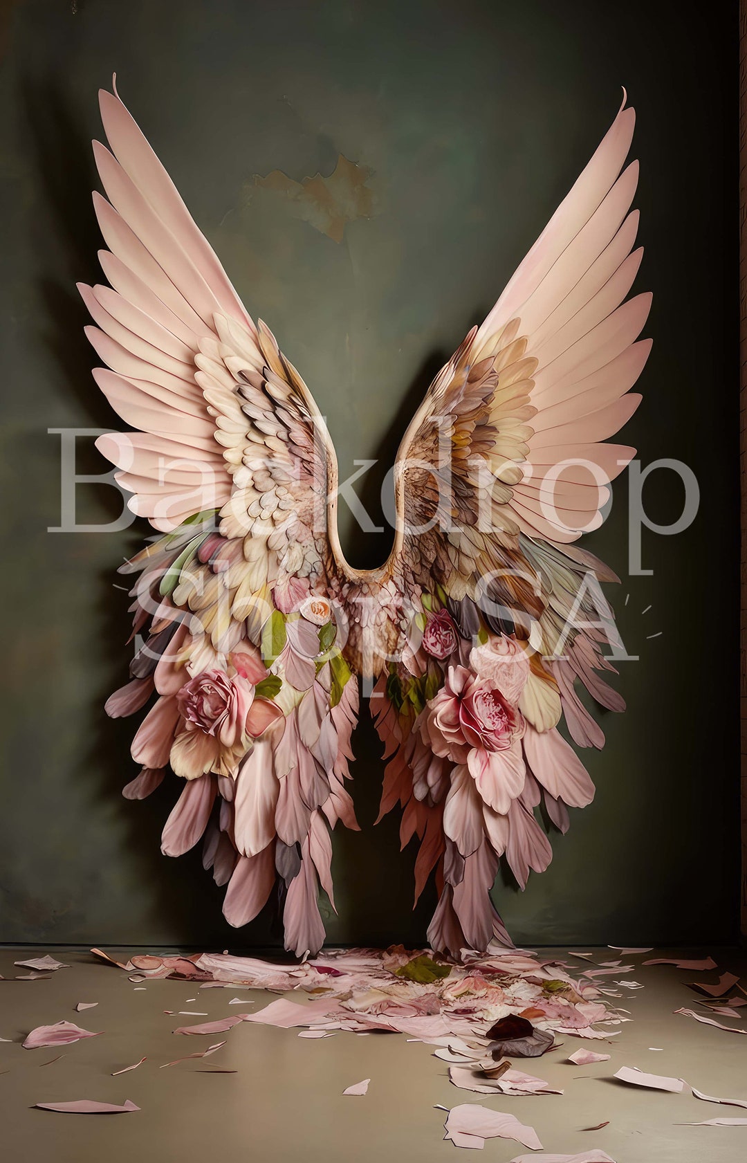 Angelique Soft Wings Digital Background - 4 BUNDLE - Etsy