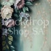 Turquoise Floral Digital Background - 4 BUNDLE - Etsy