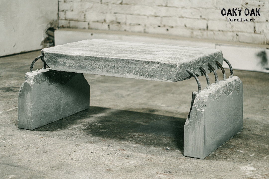 Coffee Table / Industrial Furniture / Concrete Table / Concrete ...