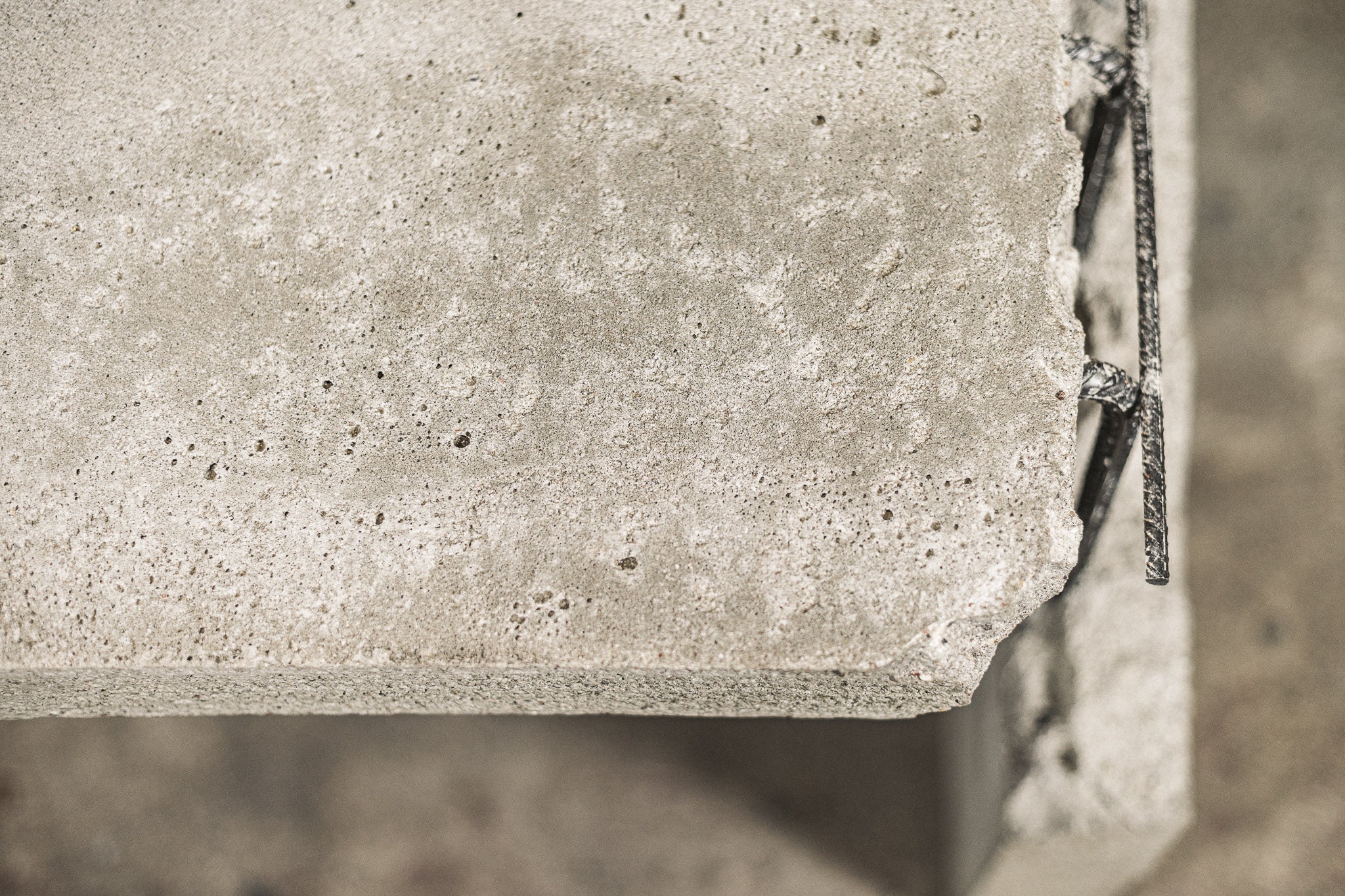 Industrial Concrete Desk: Unique Metal Reinforced Design - Etsy