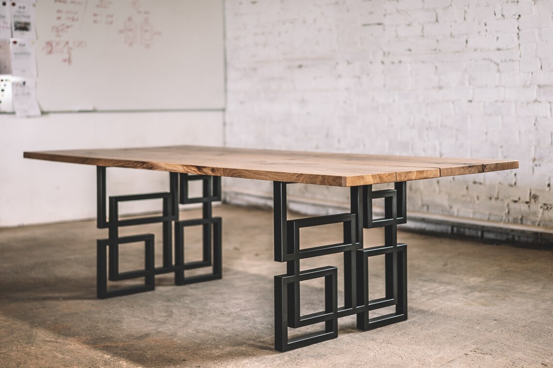 Dining Table / Industrial Table / Table / Industrial Furniture / Oak ...