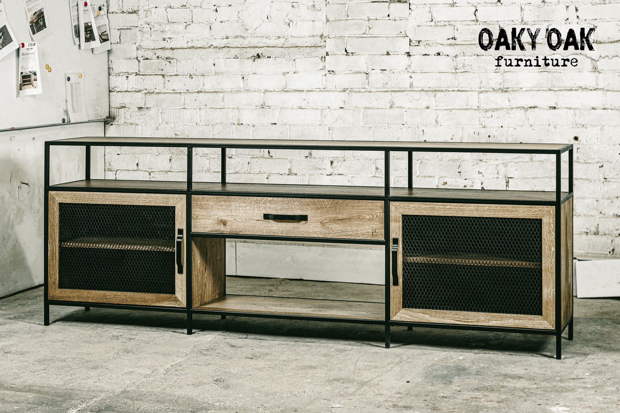 Industrial Commode / Modern Commode / Rustic Commode / Oak Commode ...