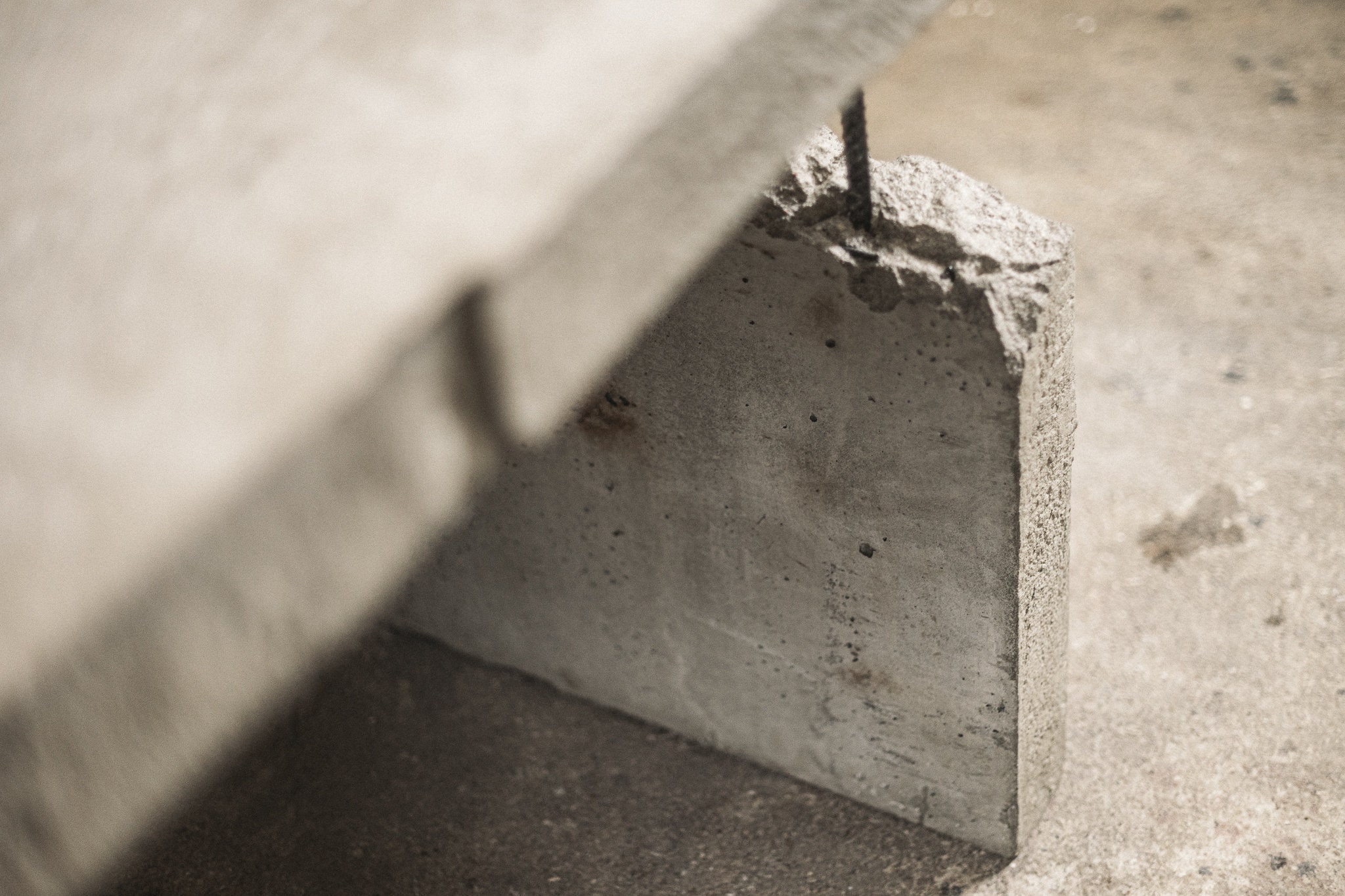 Industrial Concrete Desk: Unique Metal Reinforced Design - Etsy