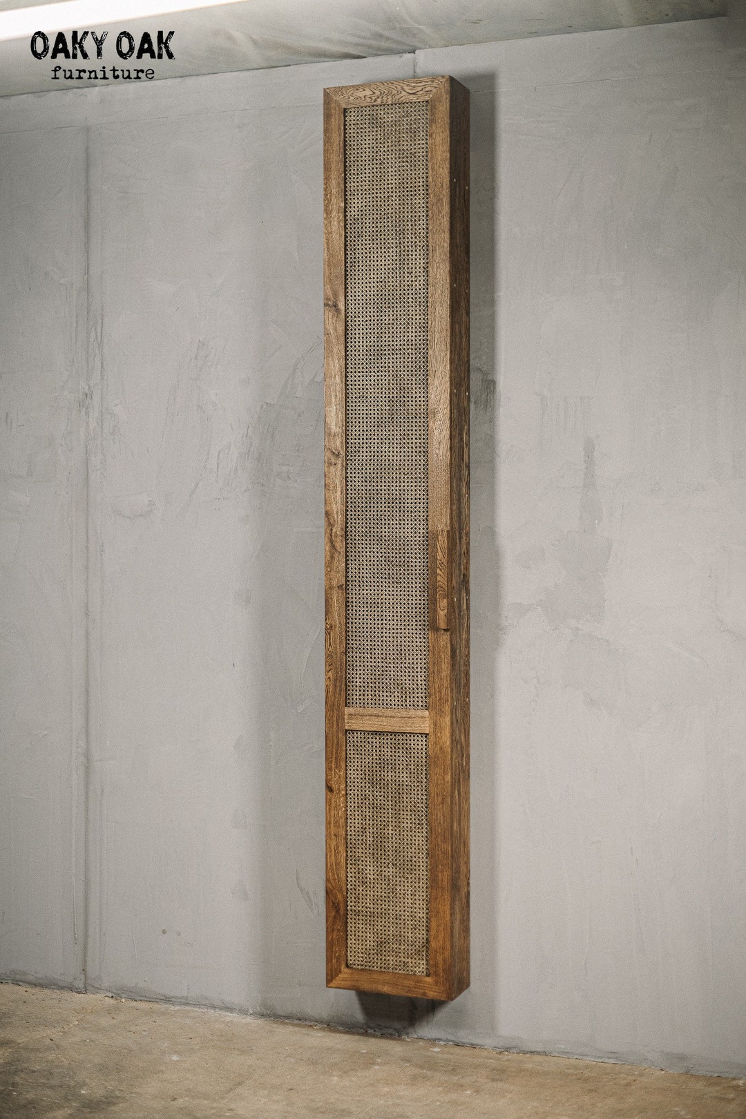 Industrial Style Rattan Cupboard / Modern Shelf/ Rustic Commode ...