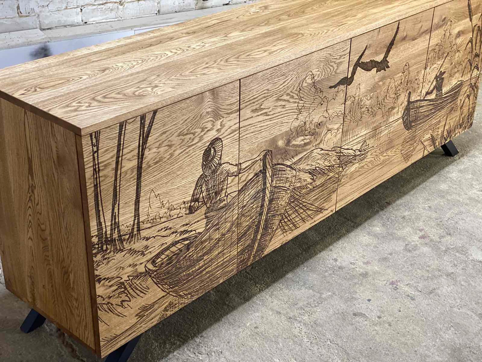 Industrial Commode / Modern Commode / Rustic Commode / Oak Commode ...