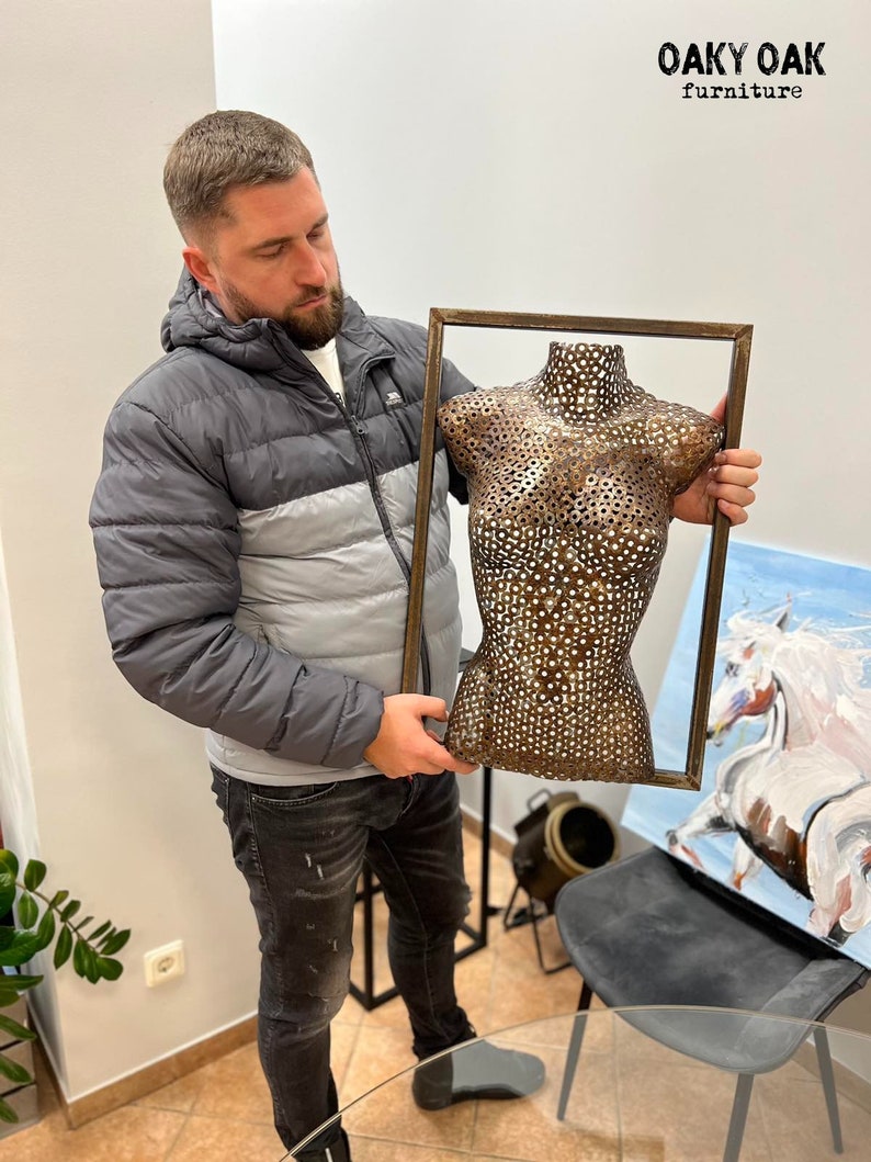 Metal Wall Art / Sculpture / Female Torso / Industrial Wall Decor - Etsy