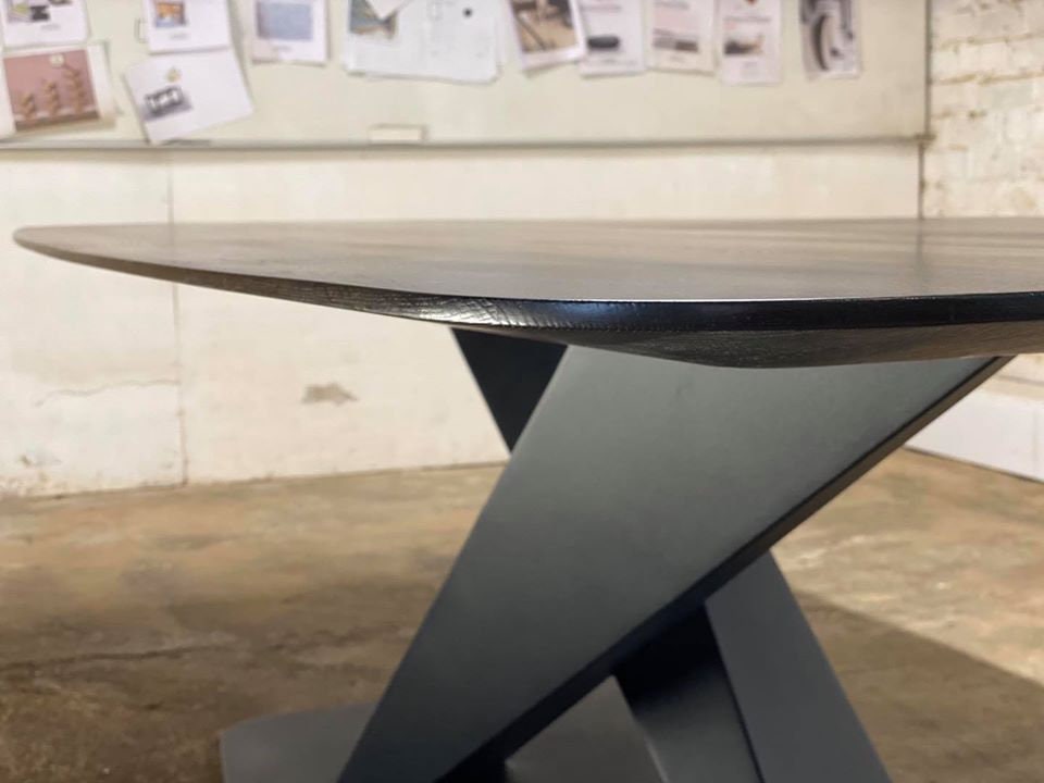 Oak Dining Table / Industrial Dining Table / Industrial - Etsy