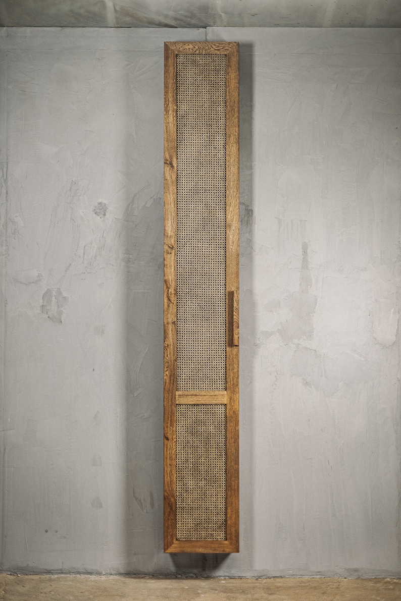 Industrial Style Rattan Cupboard / Modern Shelf/ Rustic Commode ...