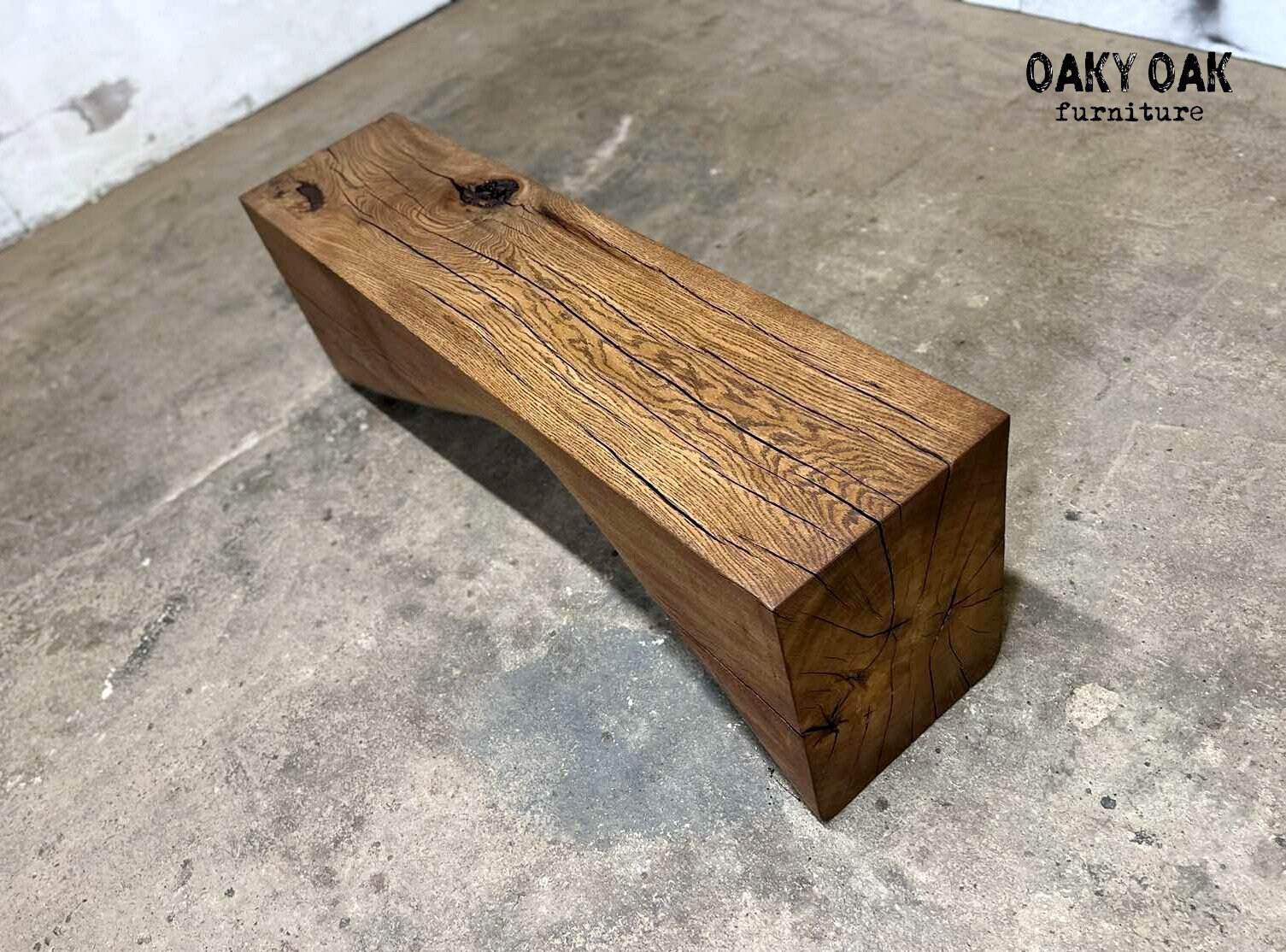 Industrial Oak Wood Bench / Wood Bench / Kitchen Bench / - Etsy