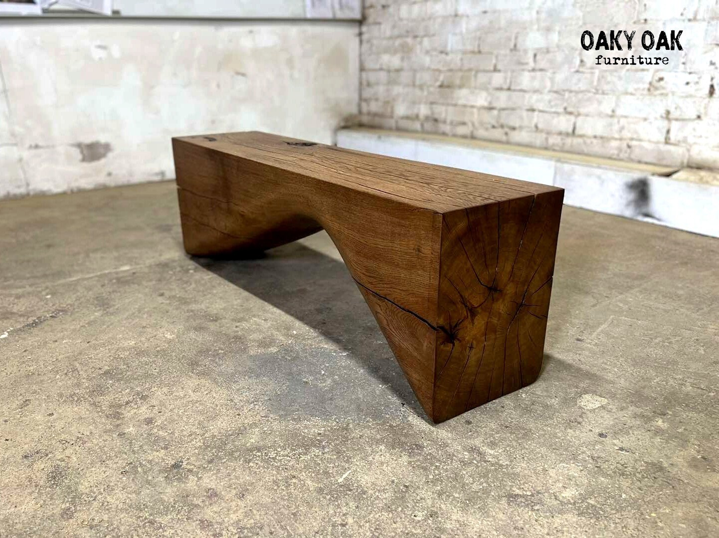 Industrial Oak Wood Bench / Wood Bench / Kitchen Bench / - Etsy