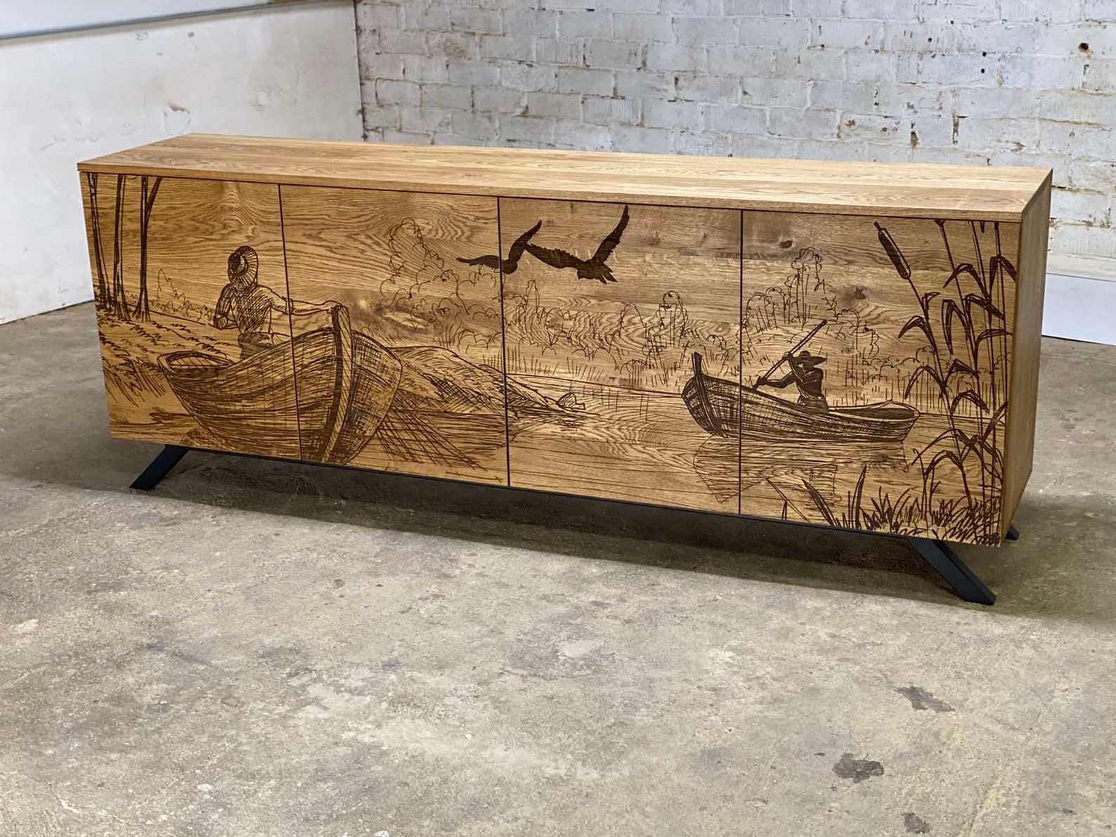 Industrial Commode / Modern Commode / Rustic Commode / Oak Commode ...