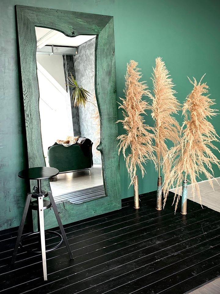 Industrial Oak Mirror Wooden Mirror Rustic Mirror Home Decor - Etsy