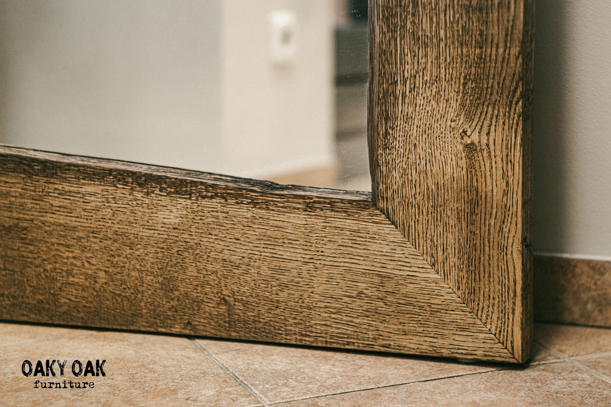 Industrial Oak Mirror / Wooden Mirror / Rustic Mirror / Home Decor ...