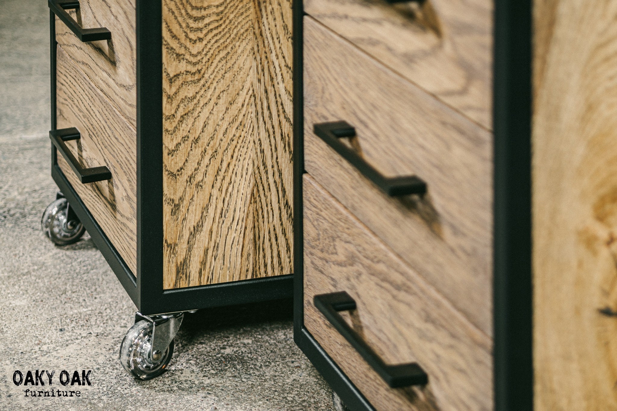 Industrial Drawers / Modern Drawers / Rustic Drawers / Oak - Etsy