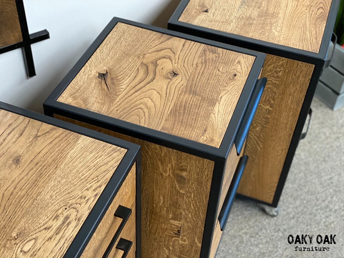 Industrial Drawers / Modern Drawers / Rustic Drawers / Oak - Etsy