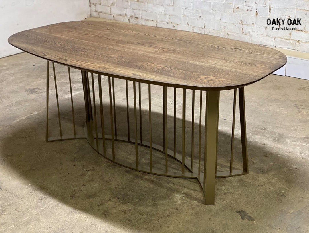 Handmade Oak Dining Table: Industrial Rustic Furniture, 200x100cm - Etsy