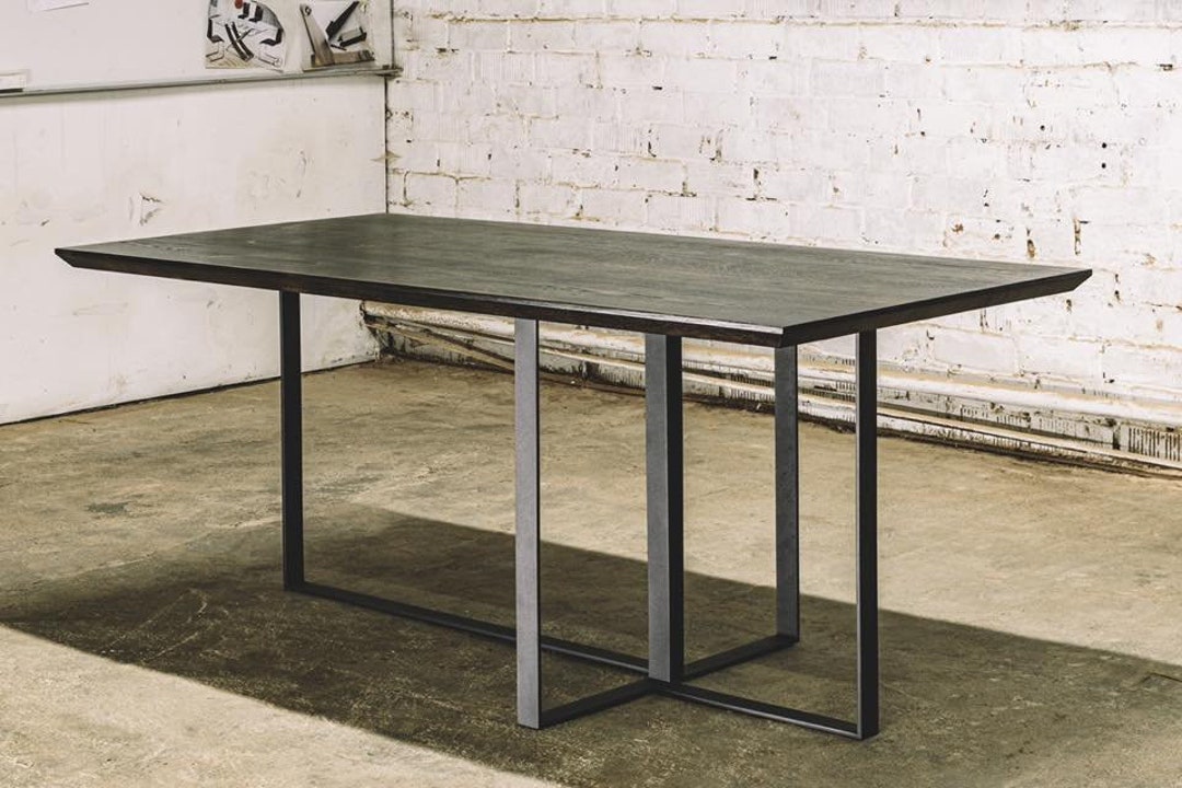 Oak Industrial Dining Table / Industrial Table / Table / Industrial ...