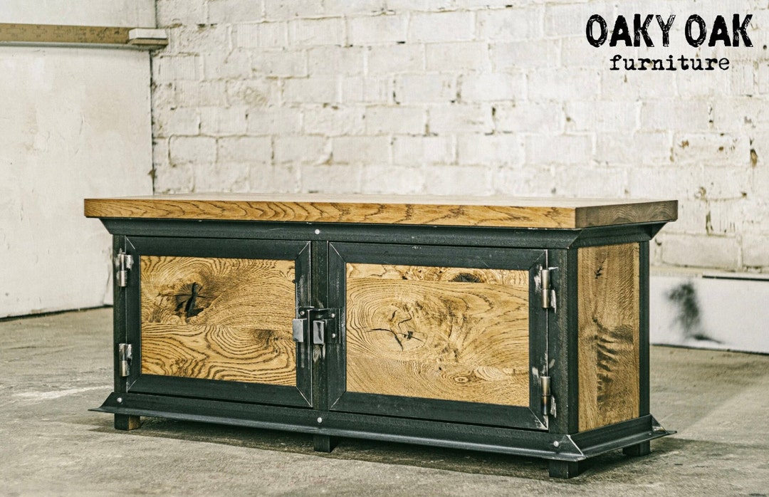 Industrial Commode / Modern Commode / Rustic Commode / Oak Commode ...