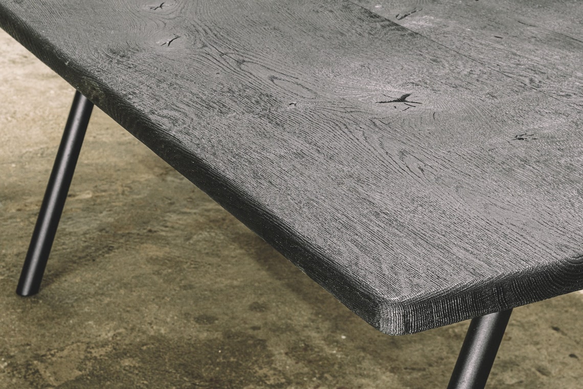 Industrial Dining Table Oak Table Modern Table - Etsy