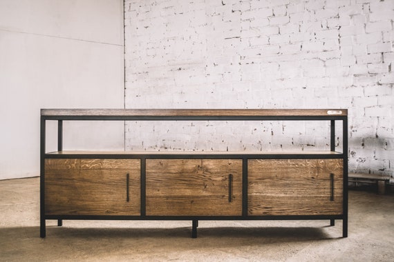 Industrial cabinet Modern cabinet Rustic cabinet Oak cabinet Steel cabinet Handmade furniture Industrial furniture