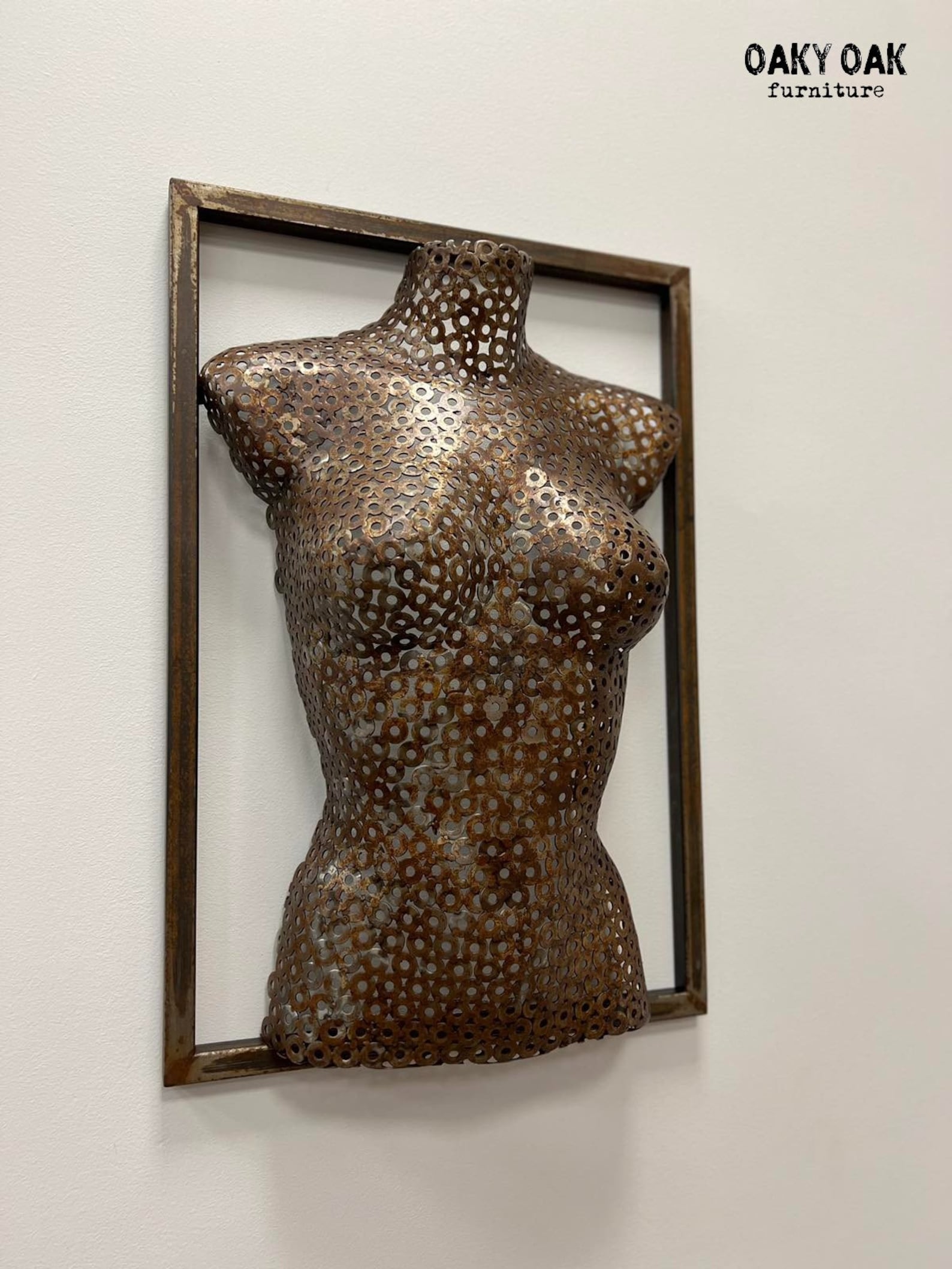 Metal Wall Art / Sculpture / Female Torso / Industrial Wall Decor - Etsy