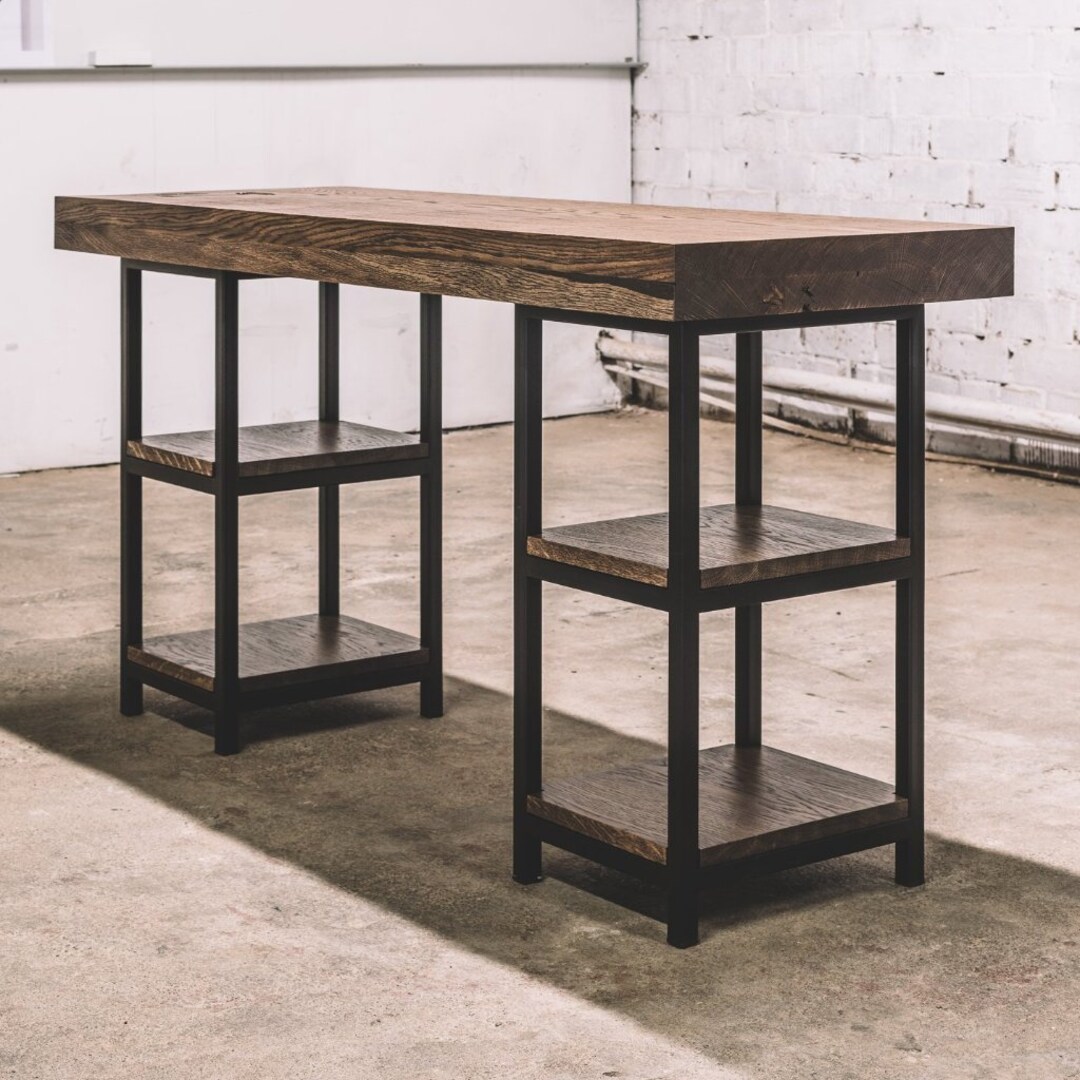 Work Desk / Industrial Desk / Industrial Table / Wood / Industrial ...