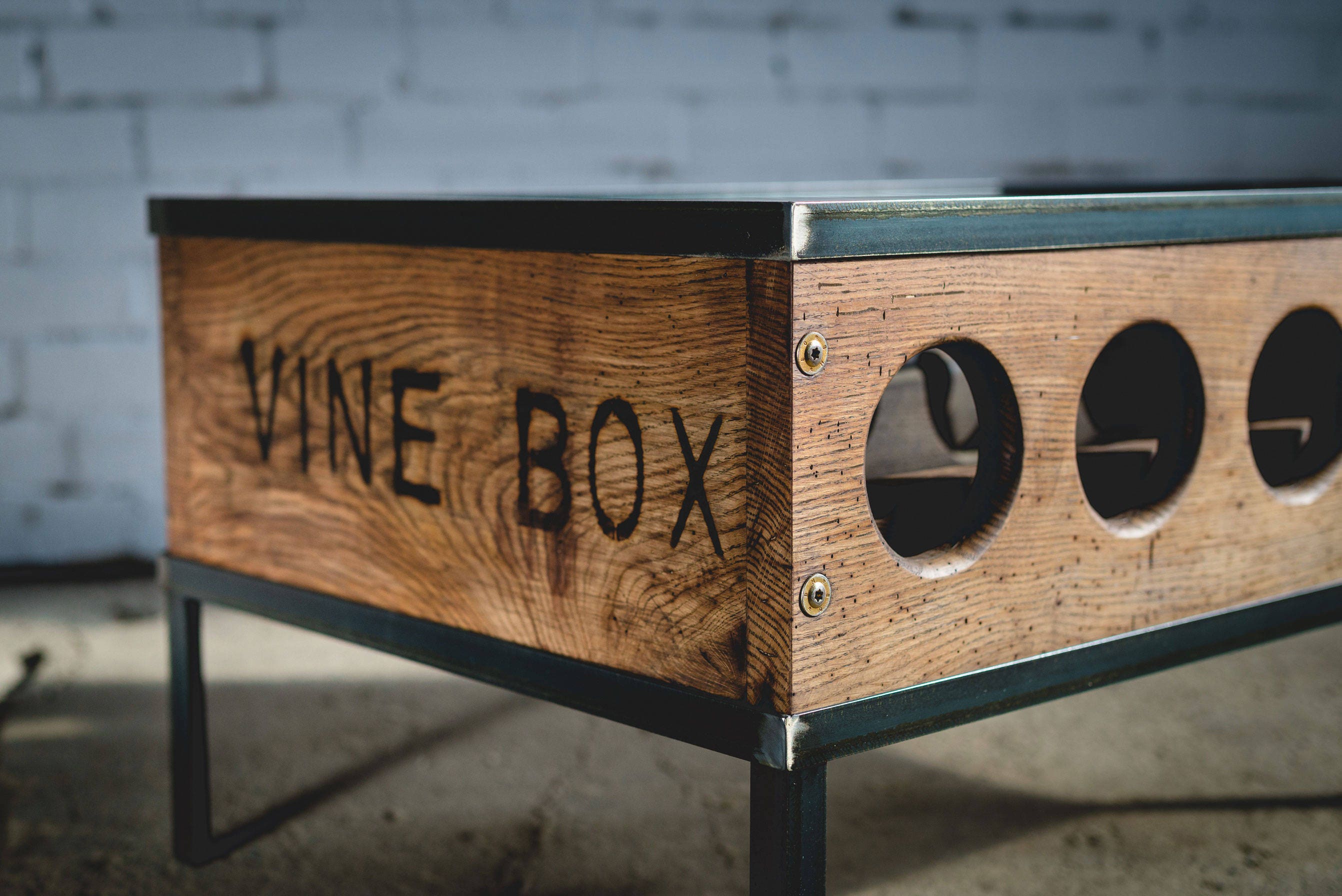 Wine Table / Wine Storage / Industrial Wine Table / Rustic - Etsy