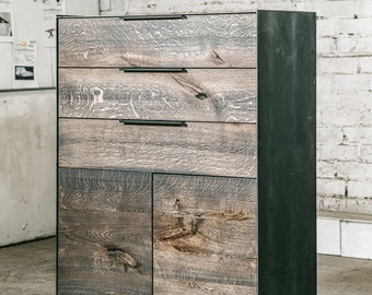 Industrial Commode / Modern Commode / Rustic Commode / Oak Commode ...