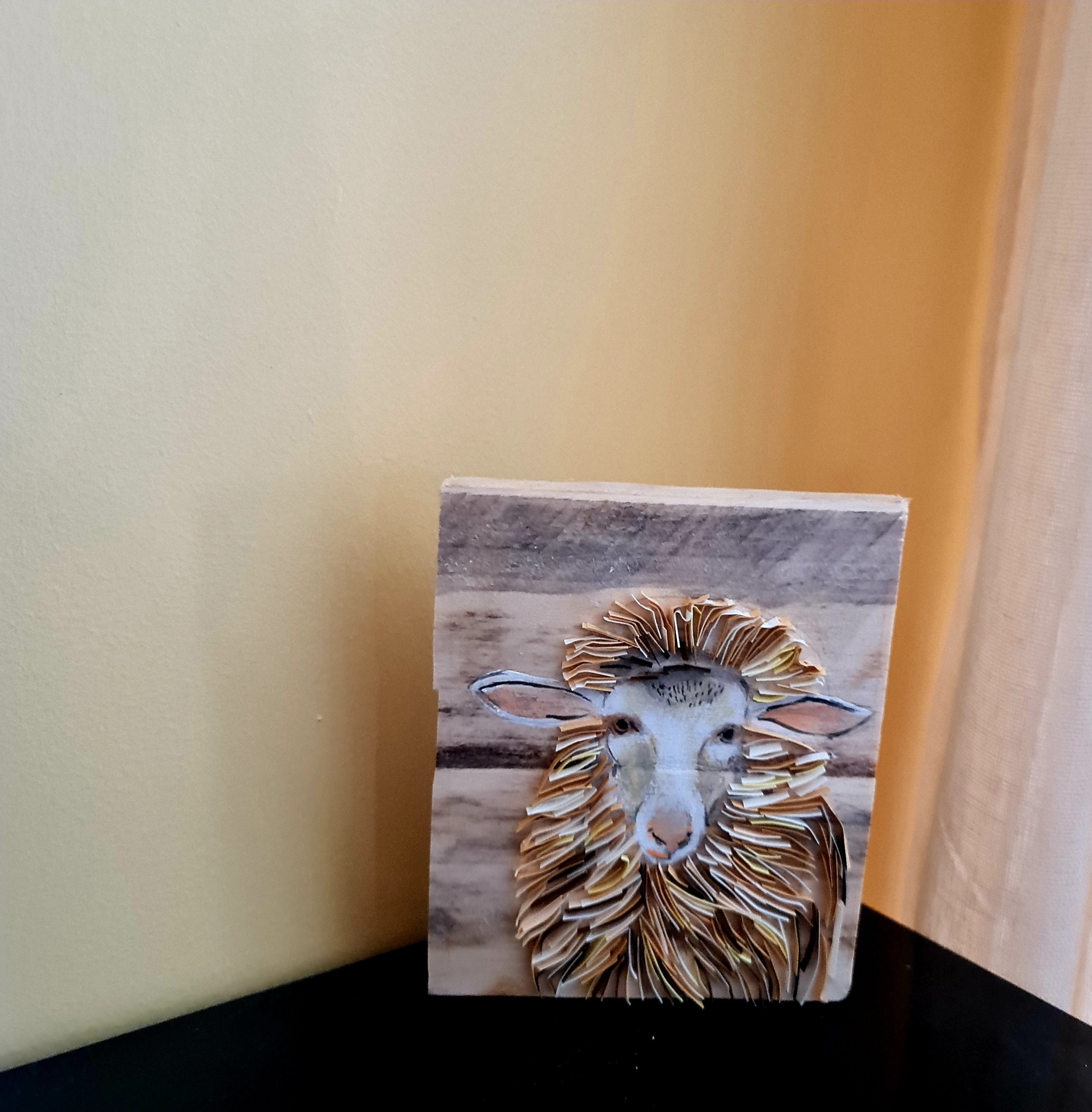 Wood Sheep Deco