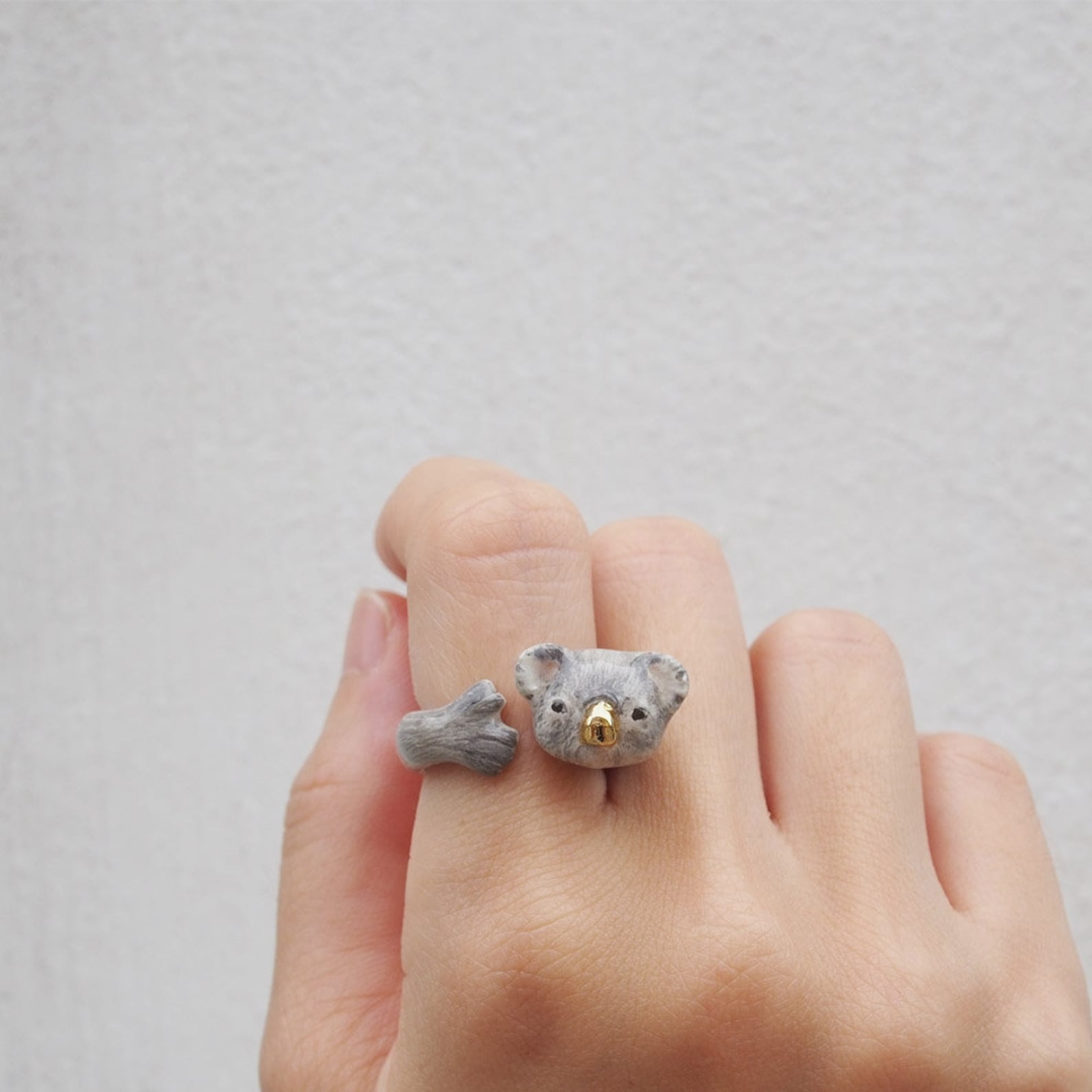 Koala Ringhugging Koala Ringanimal Jewellery Marylou - Etsy