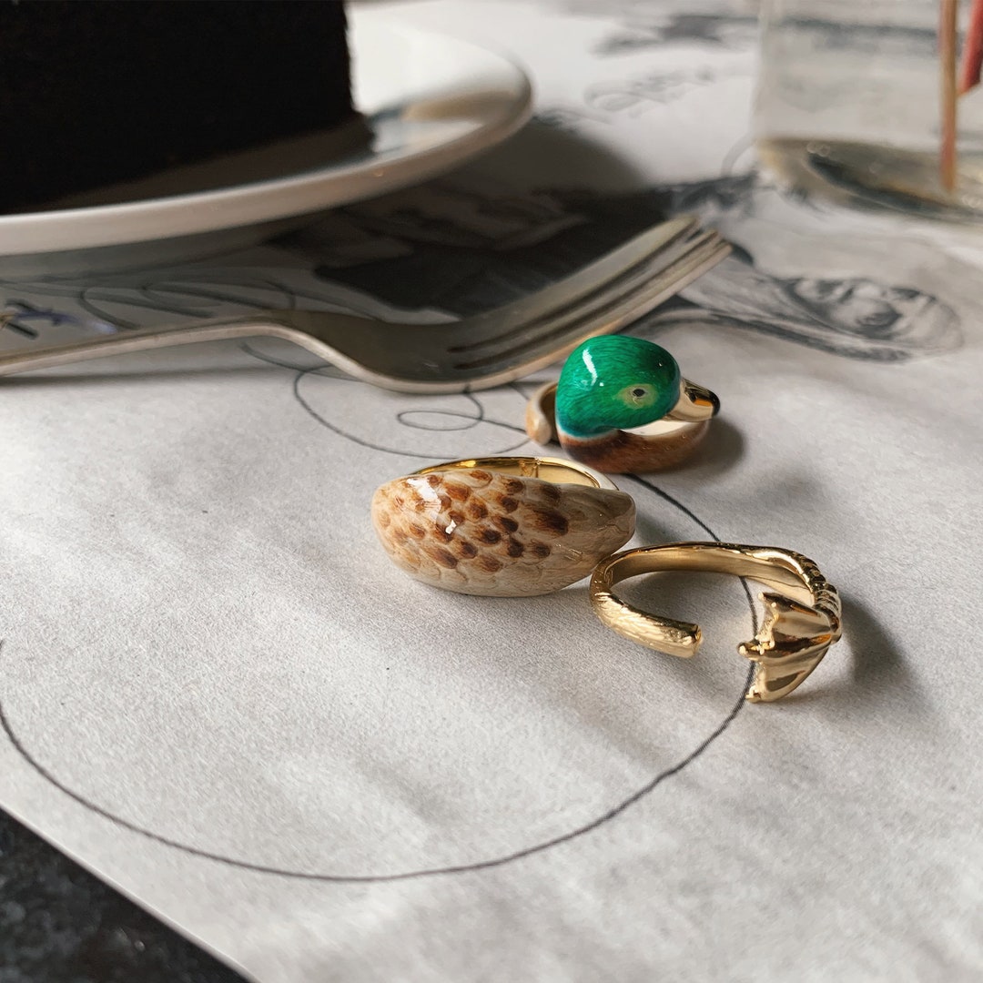 3-piece Duck Rings - Animal Jewelry -three Pieces Ring Collection ...