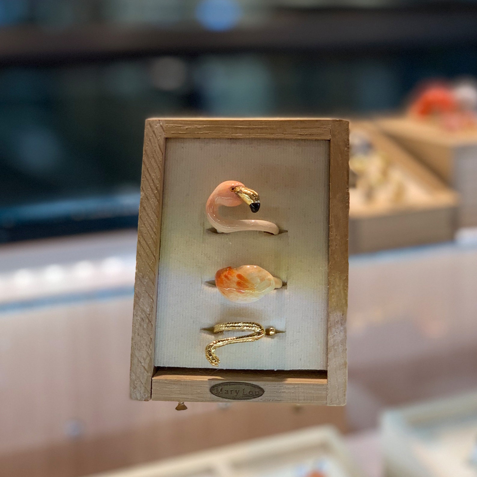 3-piece Flamingo Rings light Pink Animal Jewelry Three - Etsy